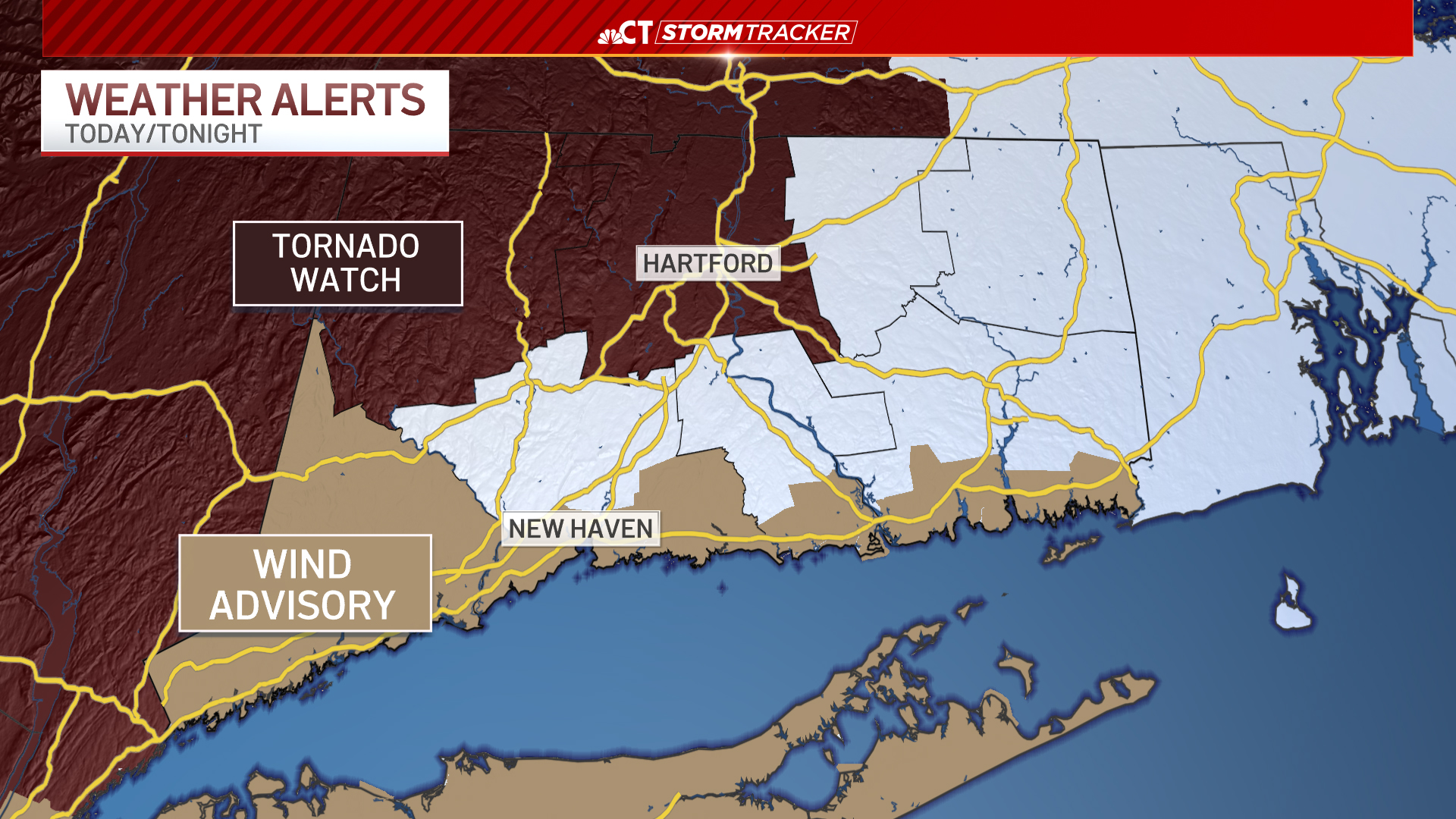 Tornado watch issued for parts of Connecticut through Friday night ...