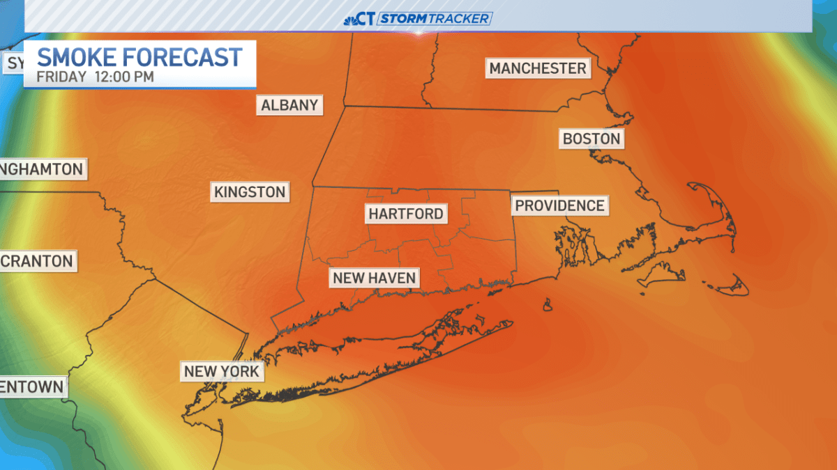 Sunshine and smoky skies to end the week – NBC Connecticut