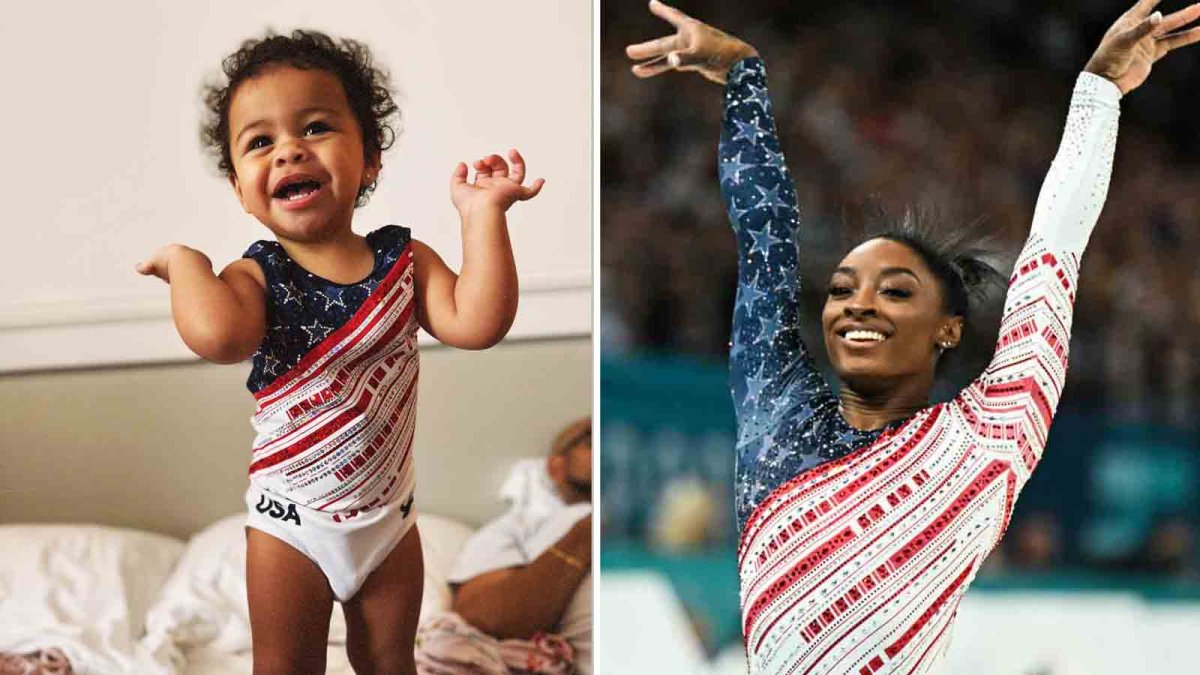See Simone Biles Adorable Nieces Matching Olympic Leotards Nbc