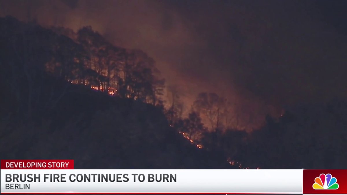 Massive brush fire in Berlin enters day 2 – NBC Connecticut