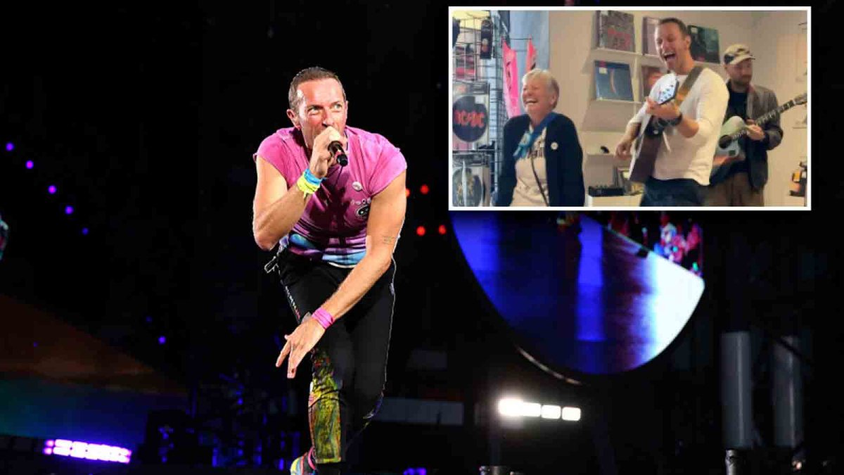 Coldplay pops into NYC record store for surprise performance – NBC ...