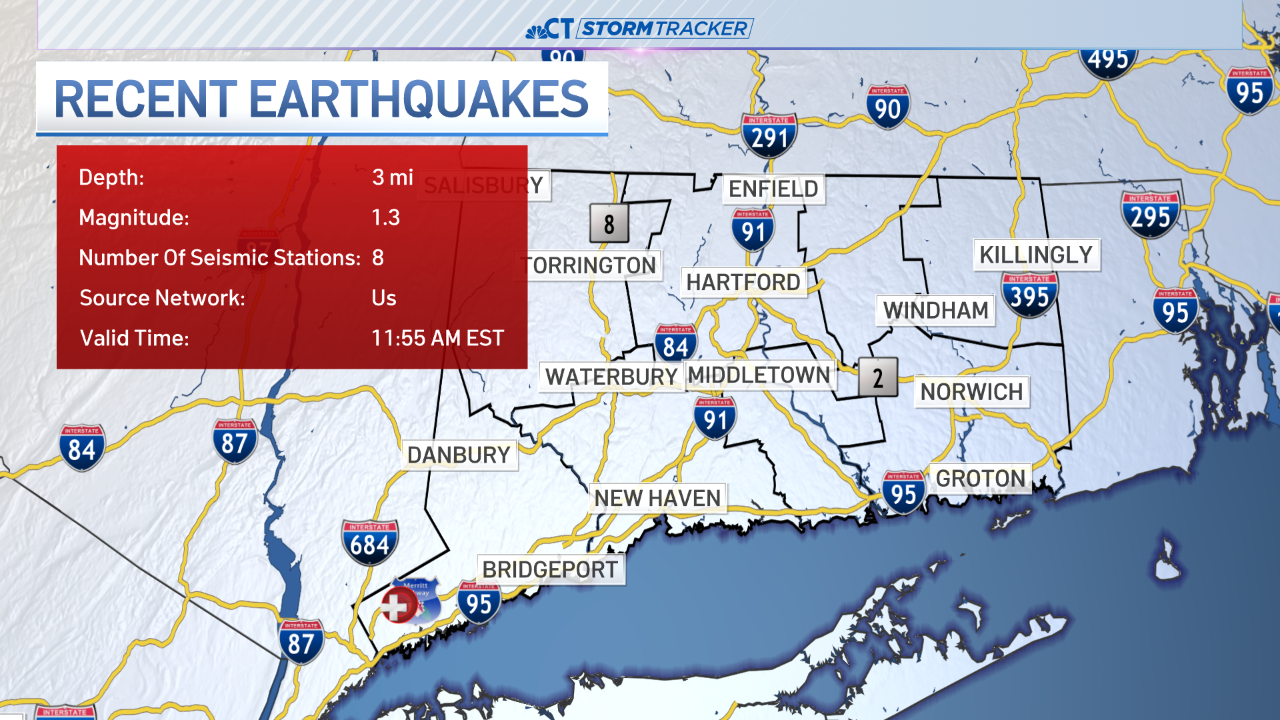 1.3 magnitude earthquake reported in Stamford – NBC Connecticut