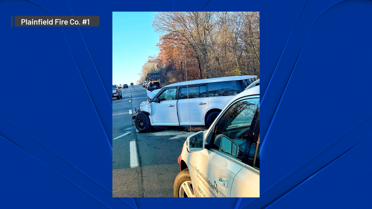 Person hurt after car hits construction vehicle on I-395 South in ...