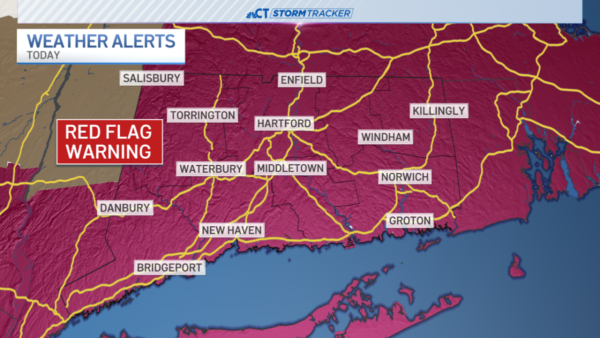 Red flag warning for brush fire danger on Friday – NBC Connecticut