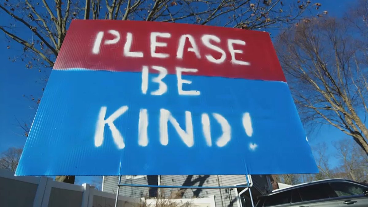 Branford man turning campaign signs into messages to be kind – NBC ...