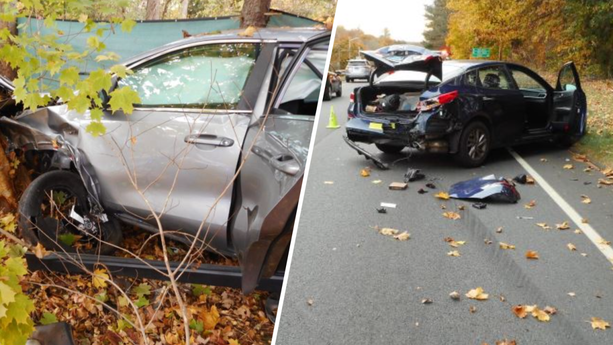 Reckless driver crashes into two cars before hitting a tree in Orange ...