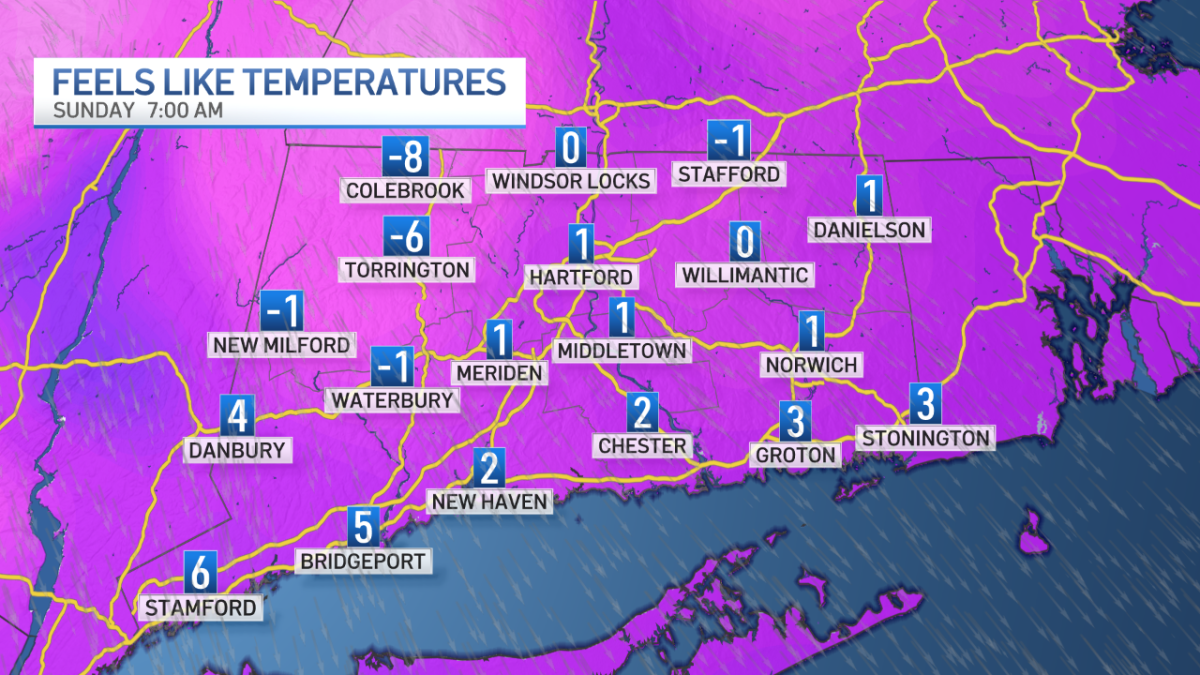 Very cold temperatures on tap for the rest of the weekend – NBC Connecticut