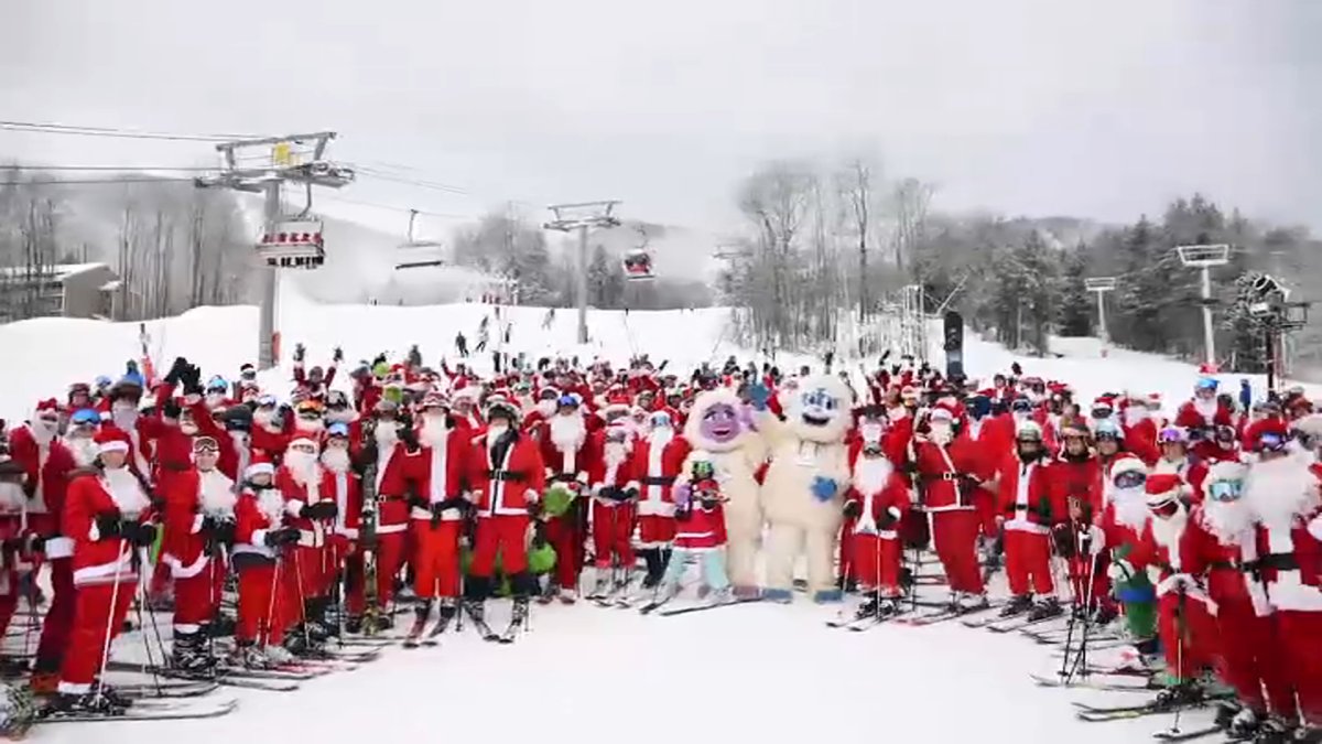 Santa Sunday at Sunday River draws over 300 participants – NBC Connecticut
