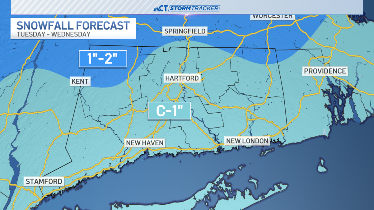 Tracking snow chances for Tuesday and Wednesday – NBC Connecticut