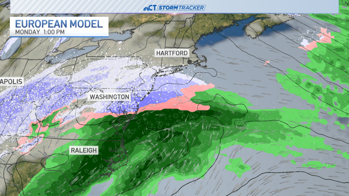 Major snowstorm spares Connecticut to start the week – NBC Connecticut