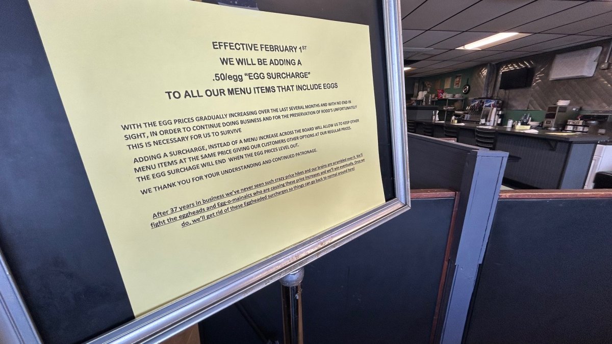 Restaurants add surcharge amid price hike for eggs – NBC Connecticut