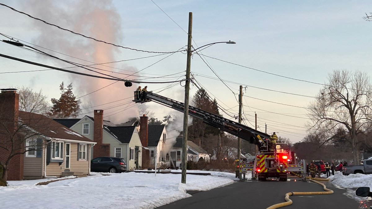 Crews battle house fire in Plainville – NBC Connecticut