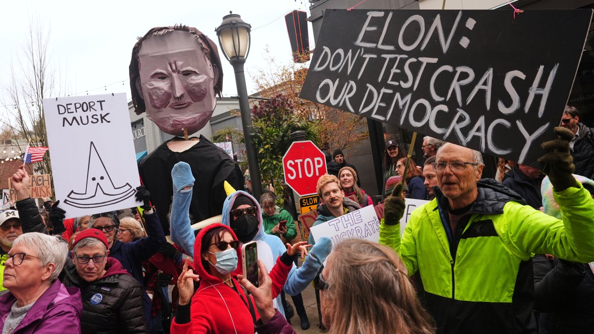 Tesla Takedown protests target Elon Musk’s car company – NBC Connecticut