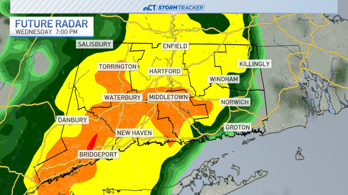 Tracking heavy rain during evening commute Wednesday – NBC Connecticut