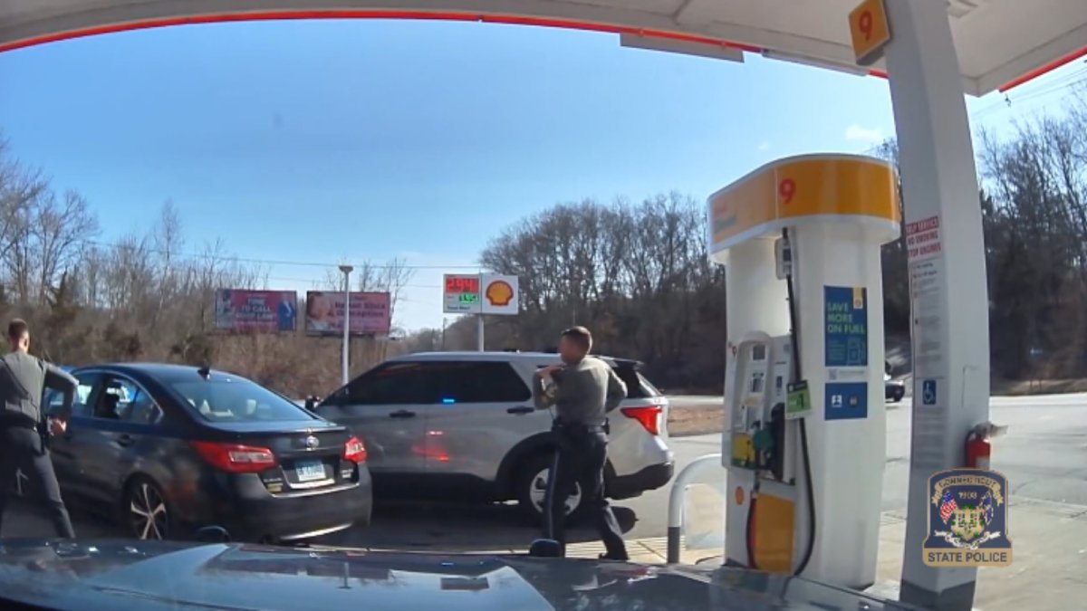 Woman arrested after crashing into two state police cruisers in Norwich ...