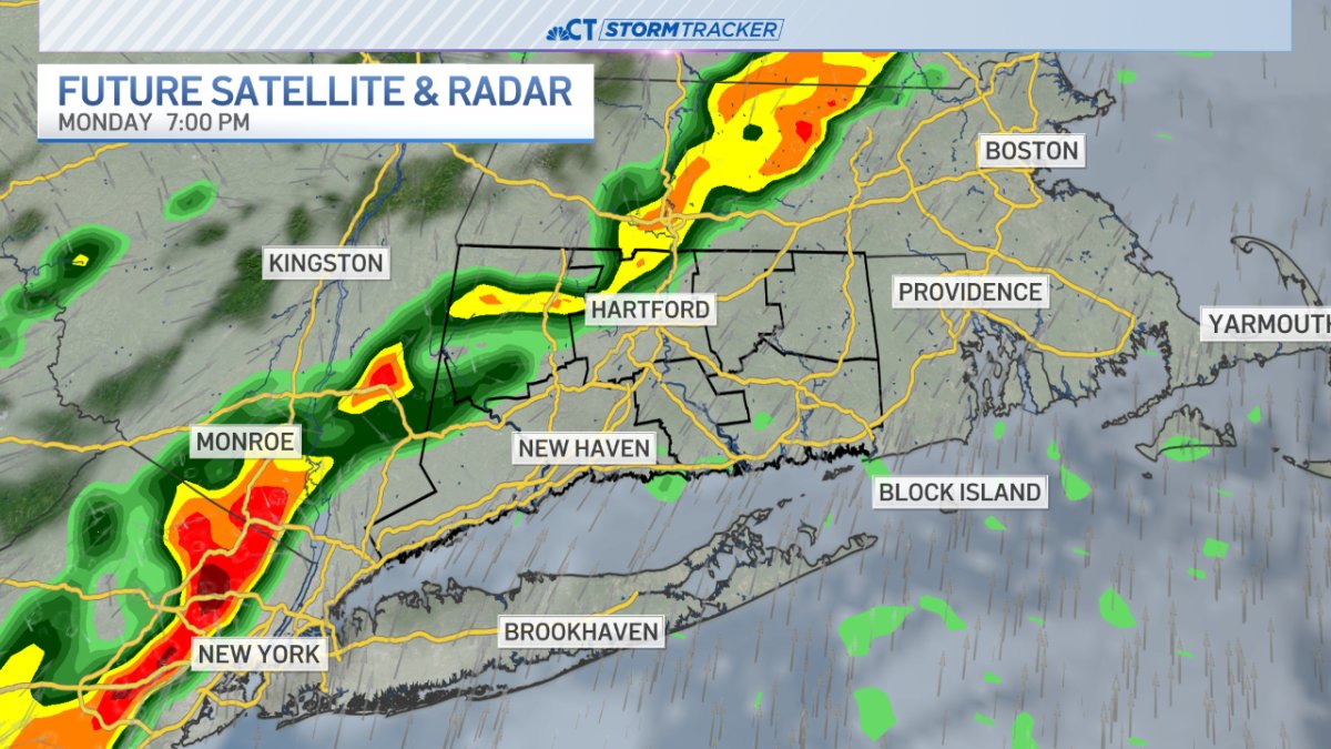 Chance of rain, even some thunder likely Monday – NBC Connecticut