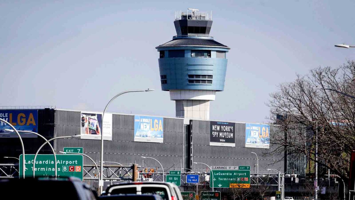 Plane’s wing hits runway during landing attempt at New York’s LaGuardia ...