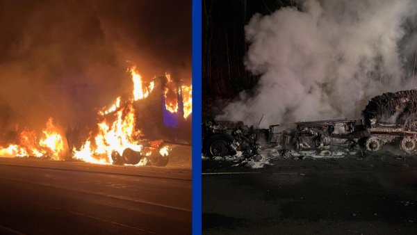 I-84 West in Tolland reopens hours after tractor-trailer fire – NBC Connecticut