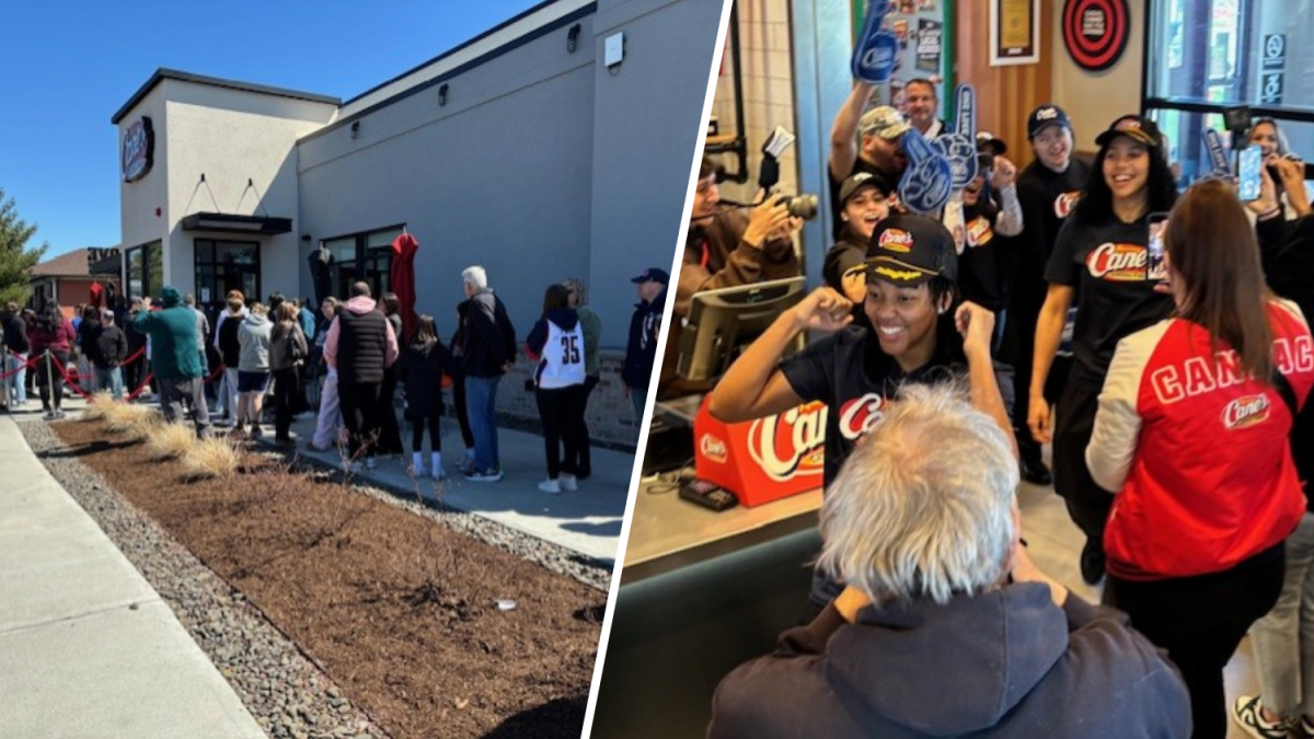 UConn’s Azzi Fudd and KK Arnold greet fans at Raising Cane’s in Enfield ...