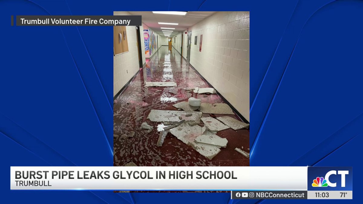 Trumbull High School has three-hour delay after glycol leak, then fire ...