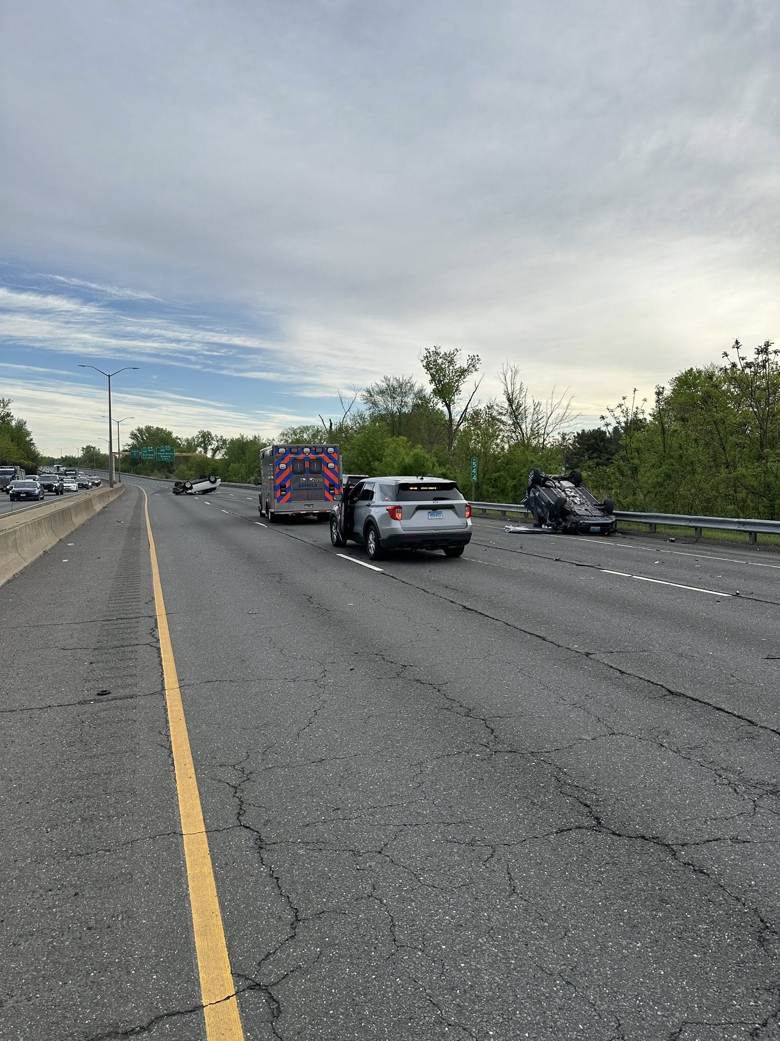 Rollover caused lane closures on I-91 in Enfield – NBC Connecticut