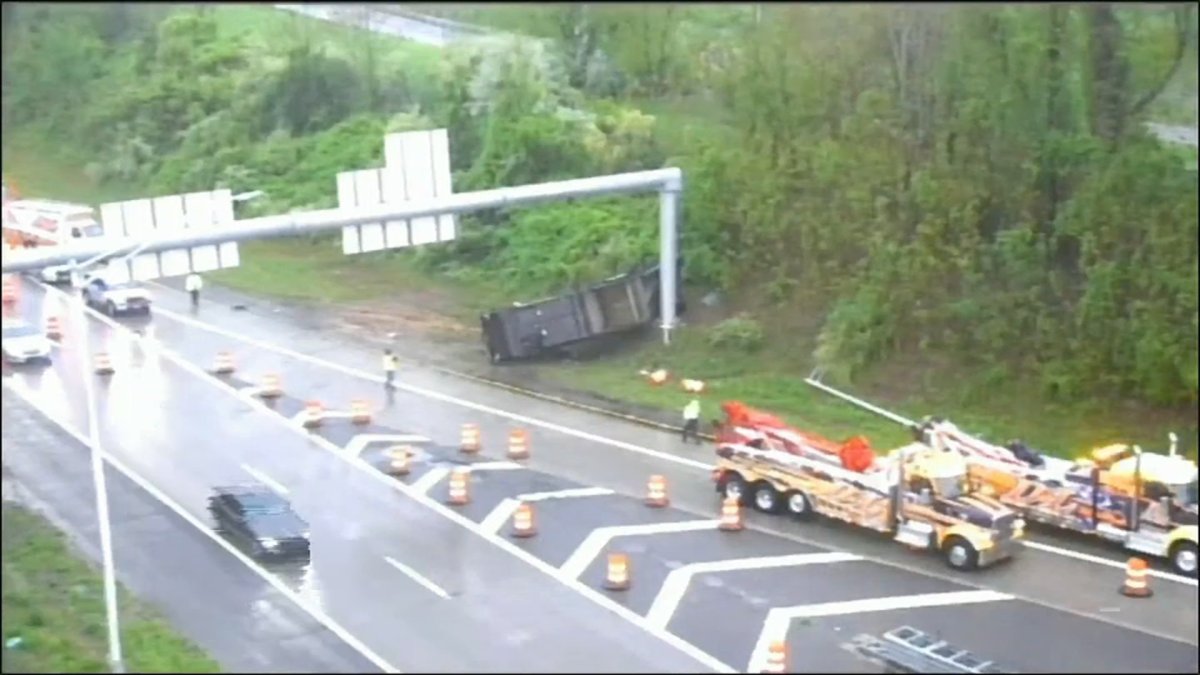 Route 9 North ramp reopens after truck rollover in New Britain – NBC ...
