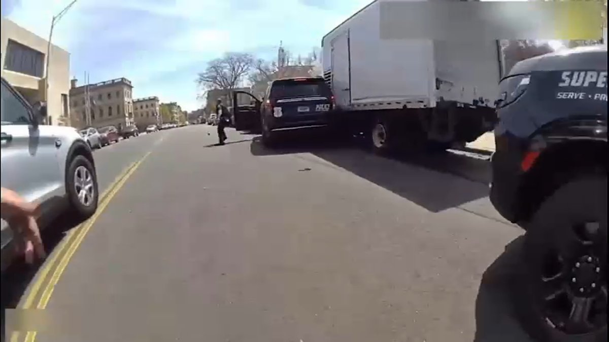 Video shows stolen box truck crashing into several vehicles in ...