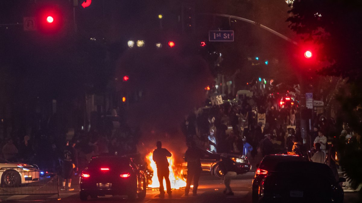 Recap: Waymo cars burn on third day of LA protests – NBC Connecticut