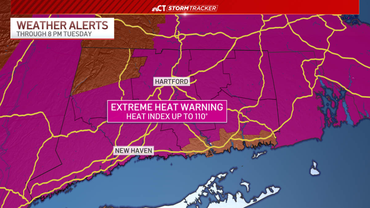 Extreme Heat Warning continues through Tuesday evening – NBC Connecticut