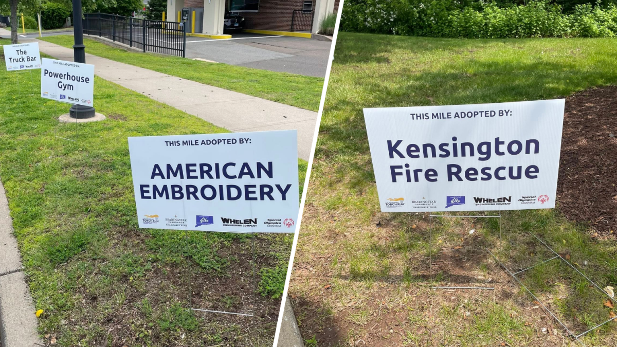 Signs supporting Special Olympics Connecticut torch run stolen in ...
