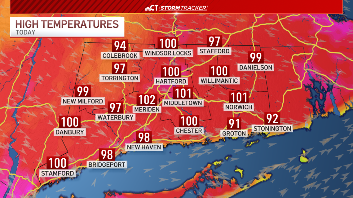 Extreme heat continues as temperature pushes 100 – NBC Connecticut
