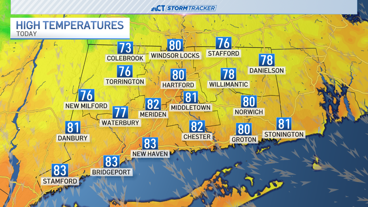 Sunny with temperatures near 80 Monday – NBC Connecticut