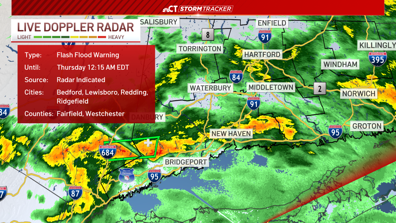 Flash flood warning issued for Fairfield County – NBC Connecticut