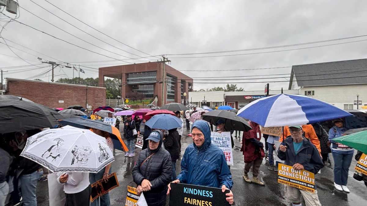 Immigration advocates and community members protest ICE in Danbury ...