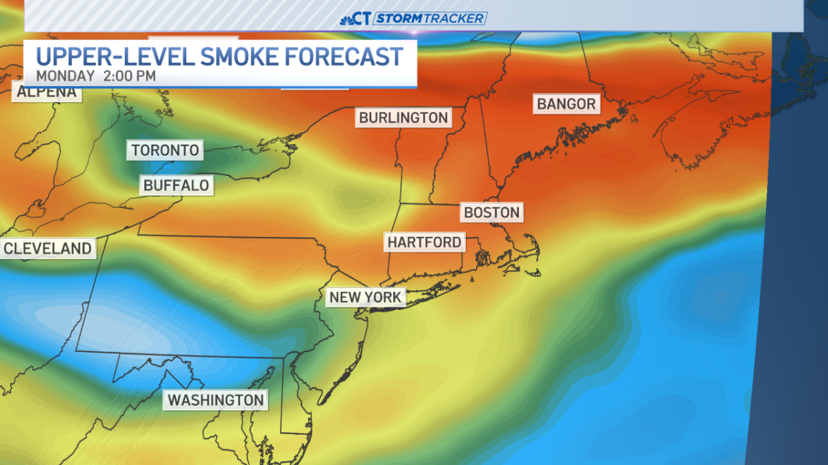 Canadian wildfire smoke to create hazy skies for start of workweek – NBC Connecticut