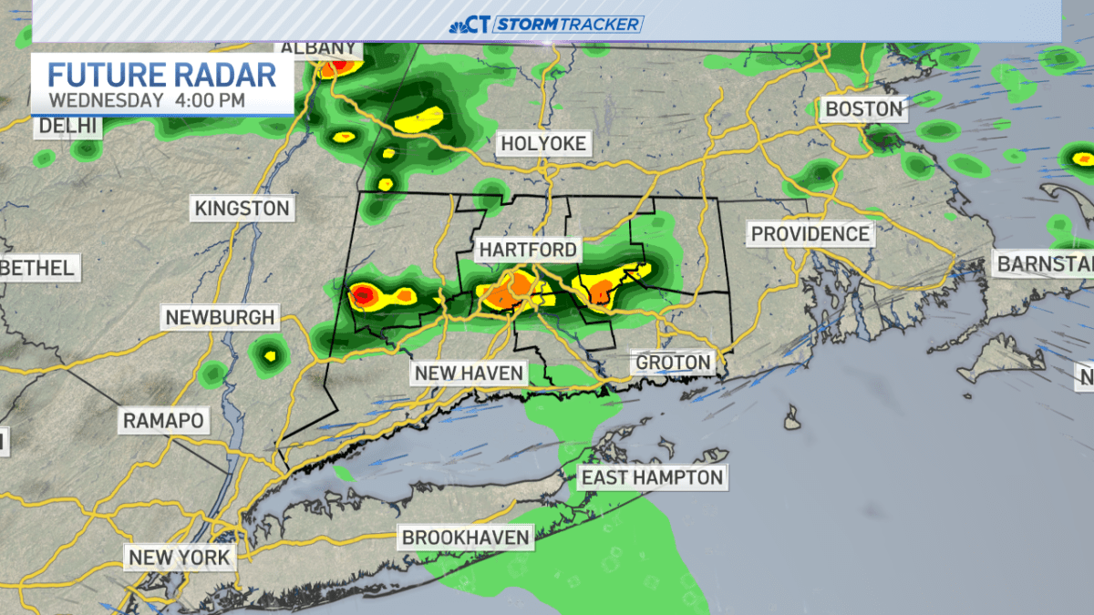 Tracking chances for rain through Thursday evening – NBC Connecticut