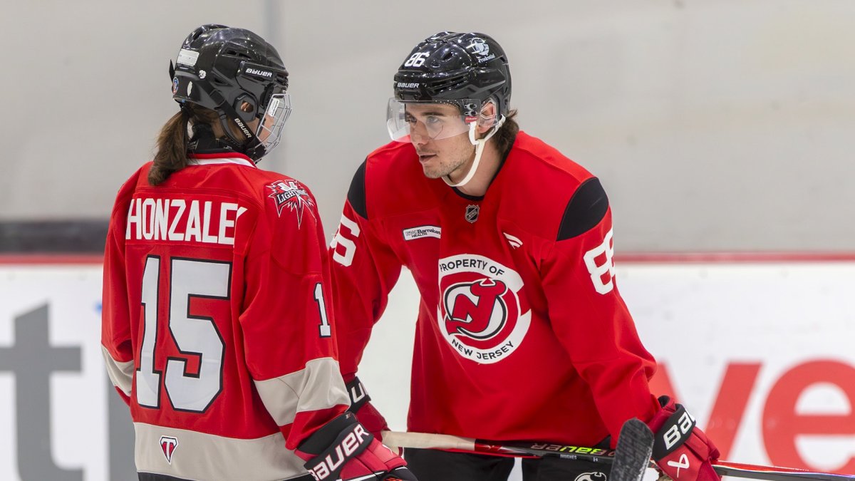 Make-a-Wish teen with cancer gets to practice with New Jersey Devils ...