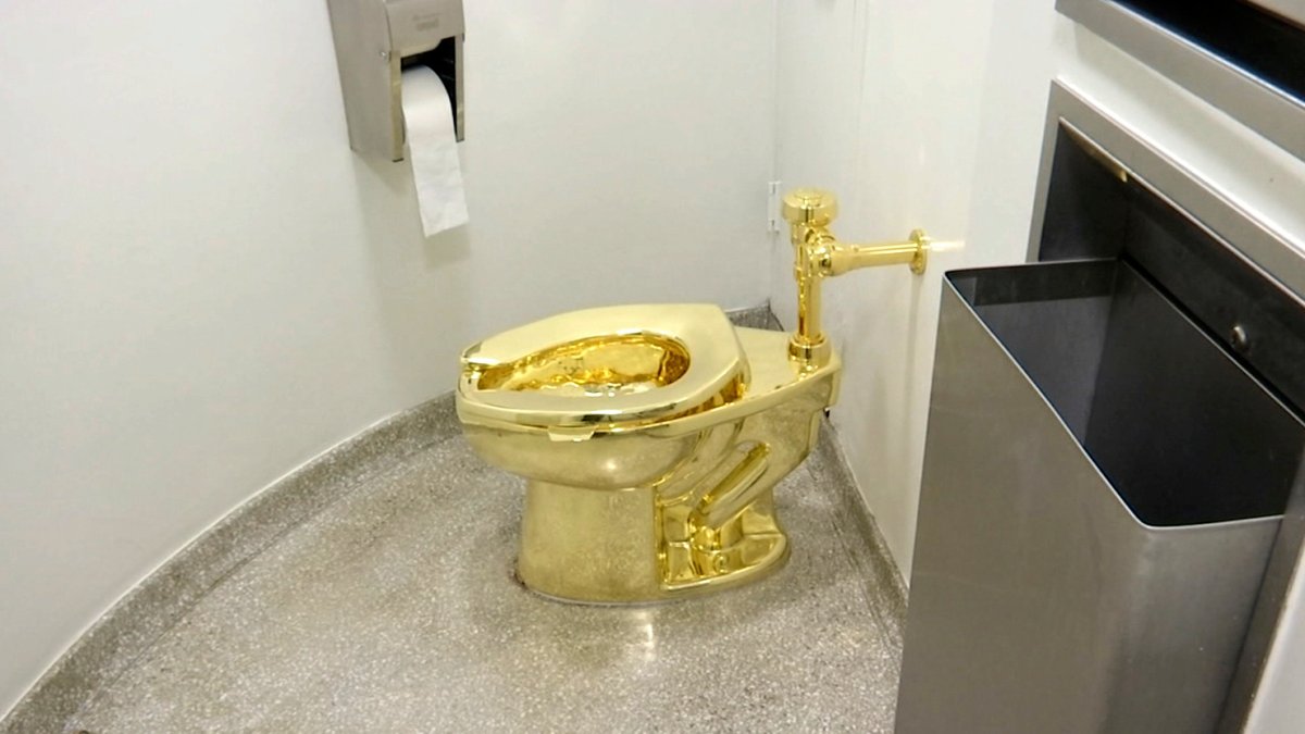 Flush with cash? A solid gold toilet is up for auction – NBC Connecticut