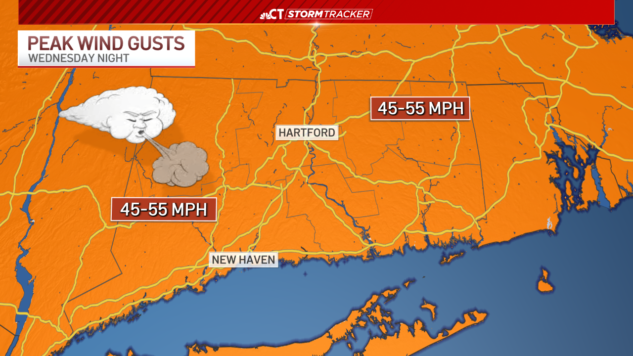Gusty winds and thunderstorms possible overnight – NBC Connecticut