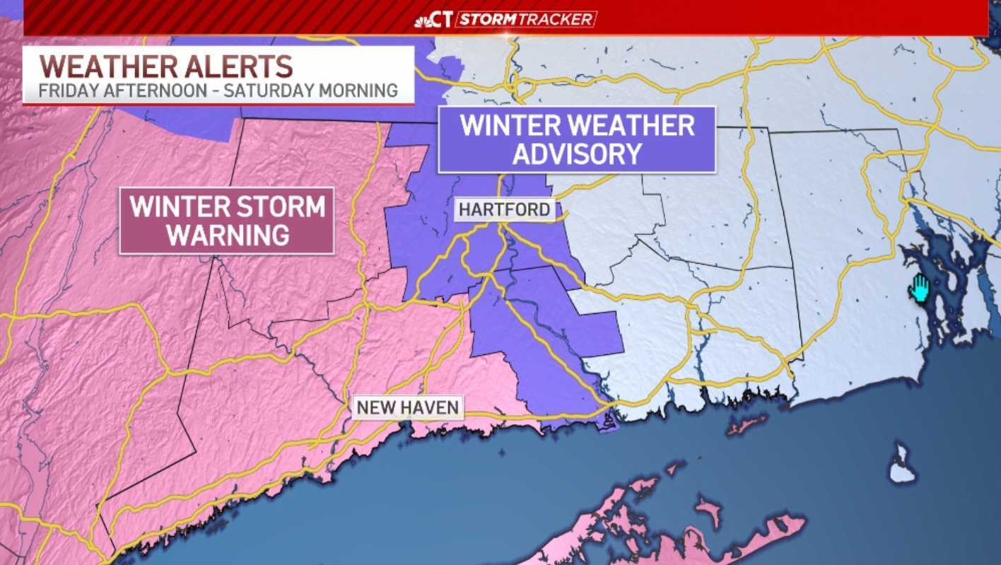 Heavy snow expected Friday night – NBC Connecticut