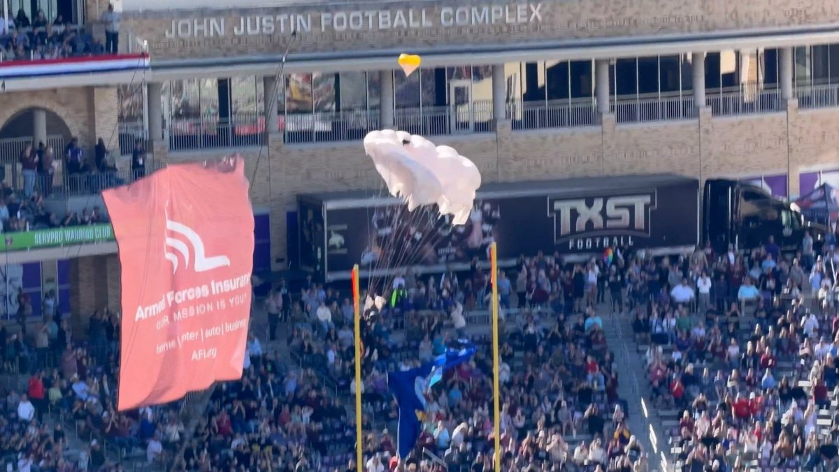 Watch paratrooper fall to the ground entering Armed Forces Bowl – NBC ...
