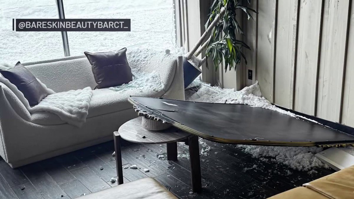 Middletown business damaged after snow pushed by plow breaks window ...