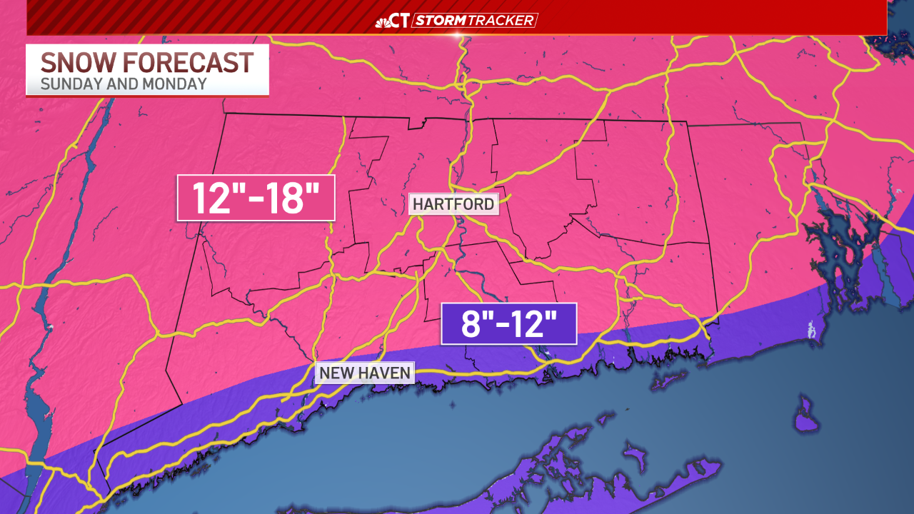 Heavy snow expected statewide on Sunday – NBC Connecticut
