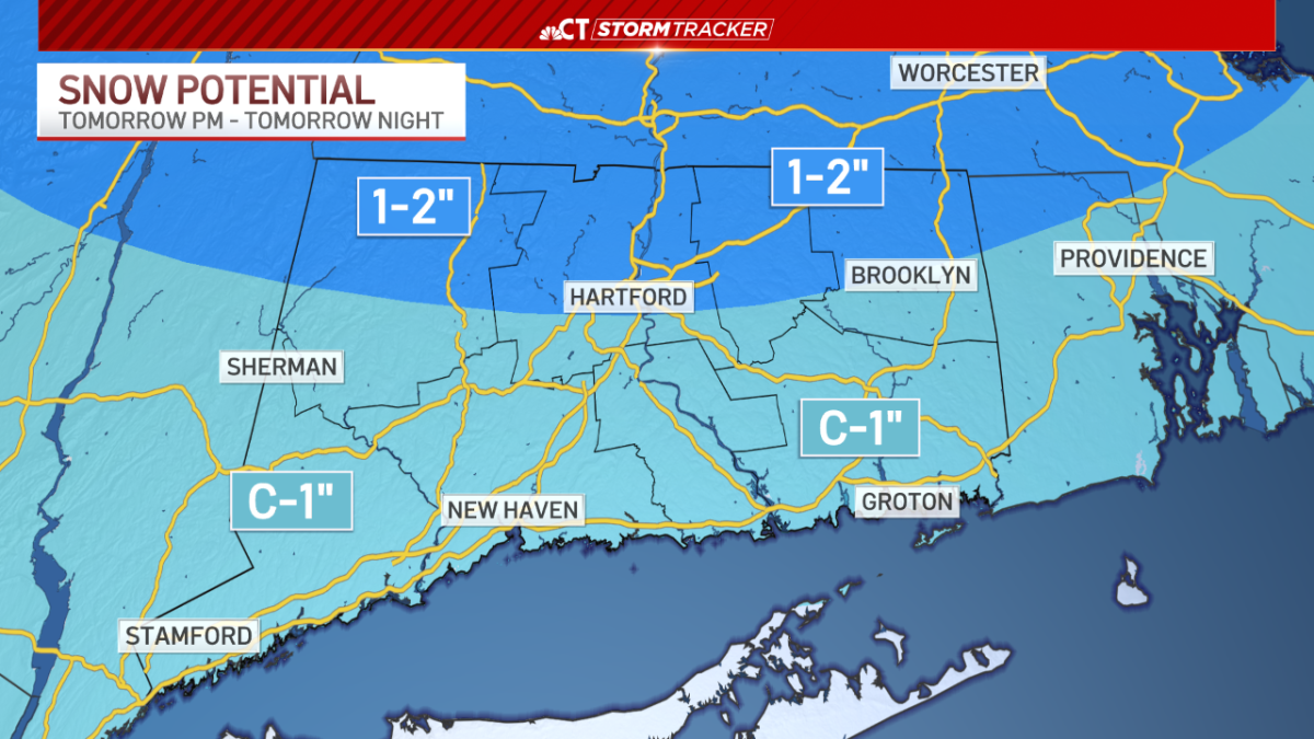 Cold temperatures for Monday ahead of light snow tomorrow – NBC Connecticut