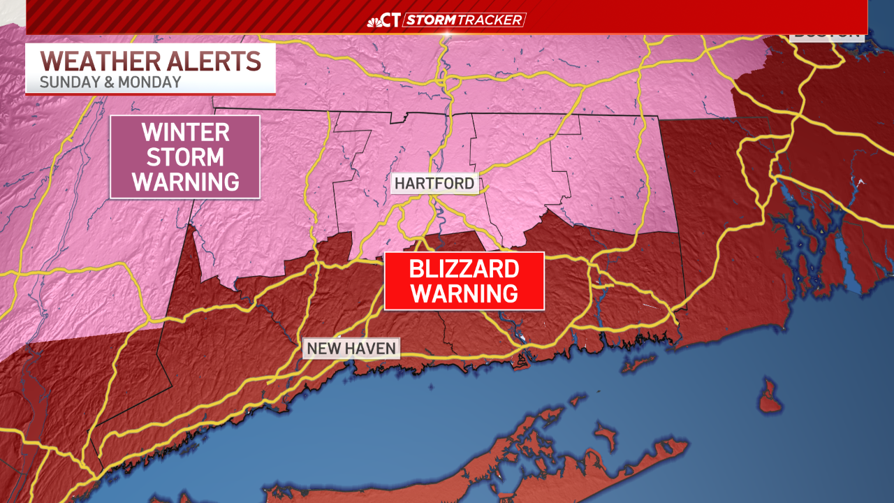 Blizzard conditions expected for parts of Connecticut by Sunday night ...