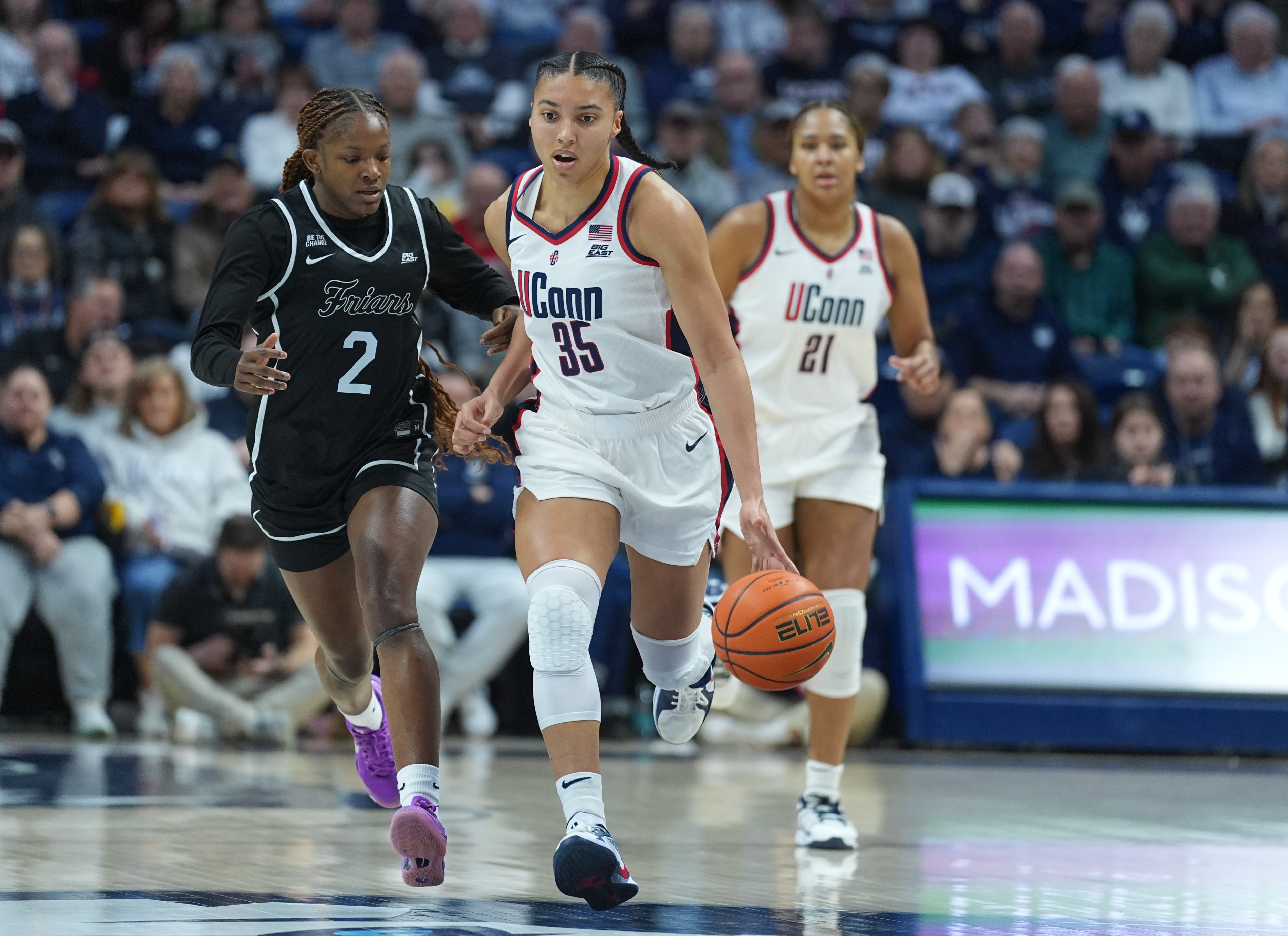No. 1 Huskies roll past Providence in season’s final regular-season ...
