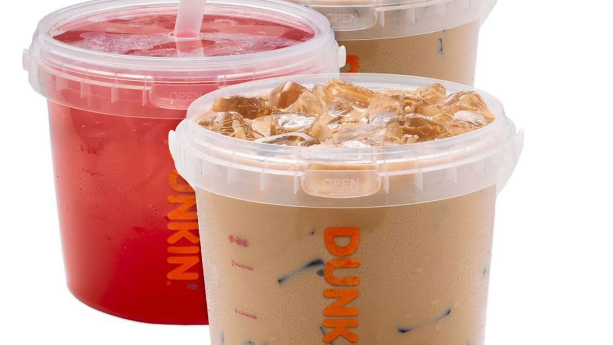 Dunkin’ testing 48-ounce drink bucket. Here’s where to find them – NBC ...