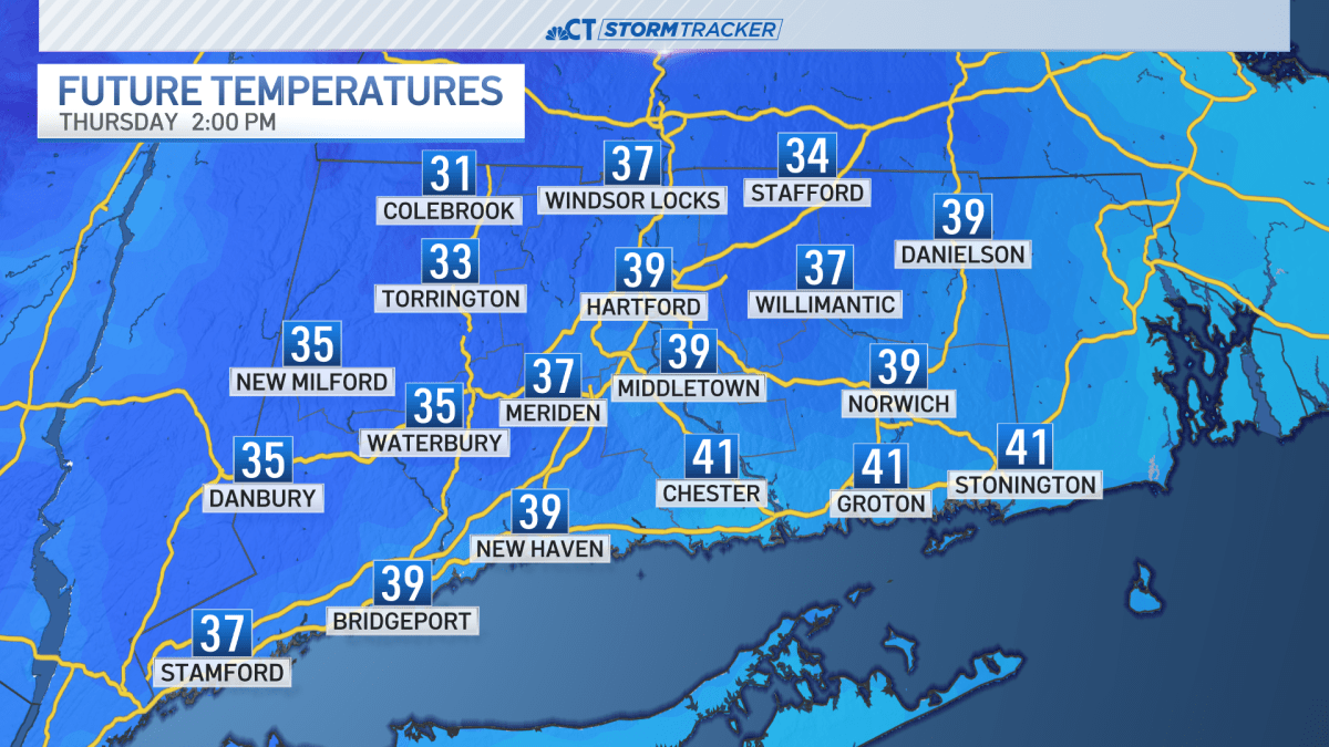 Major temperature change and snow showers for Thursday – NBC Connecticut