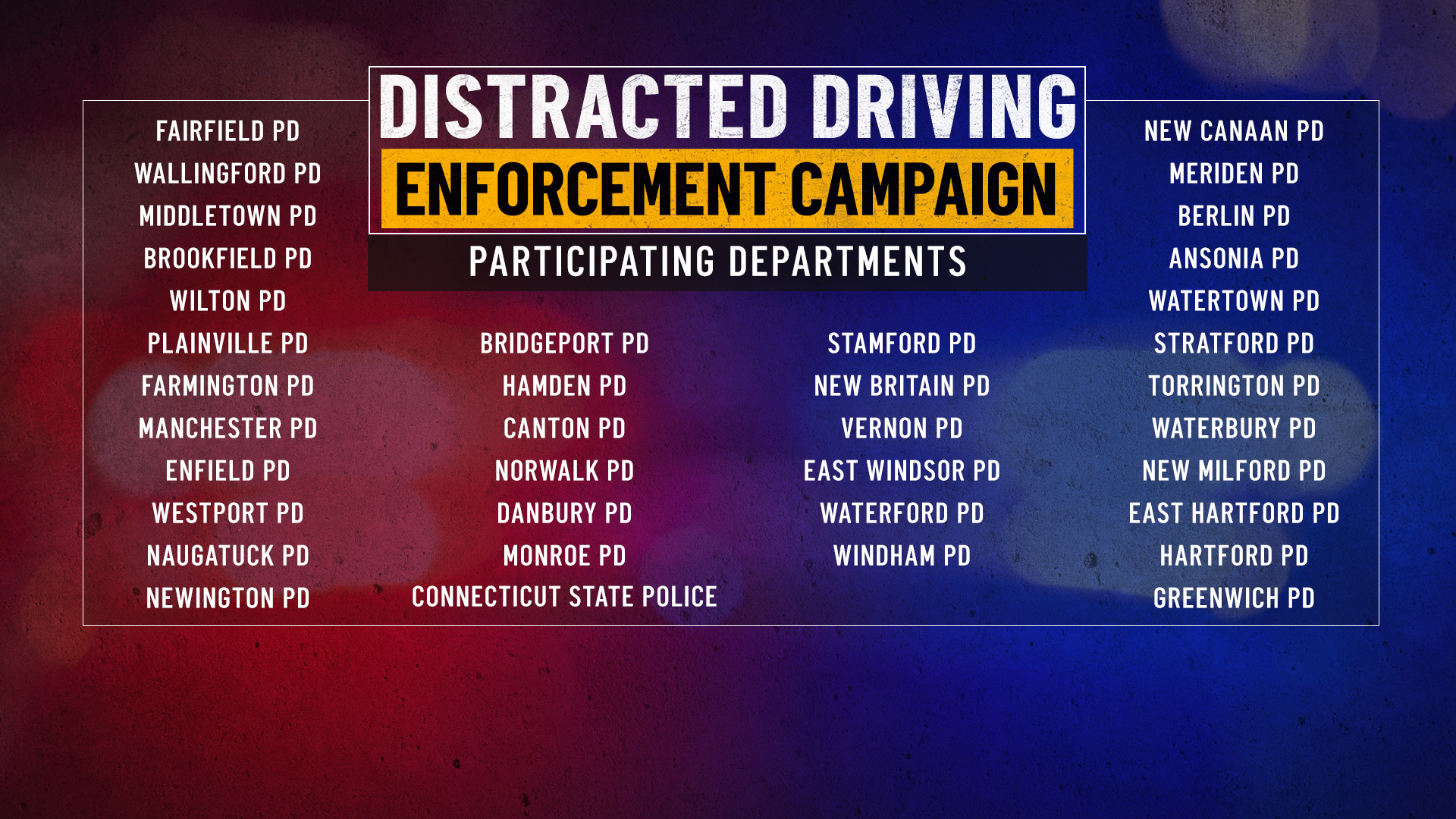 ‘We need your help’: Connecticut police step up distracted driving ...