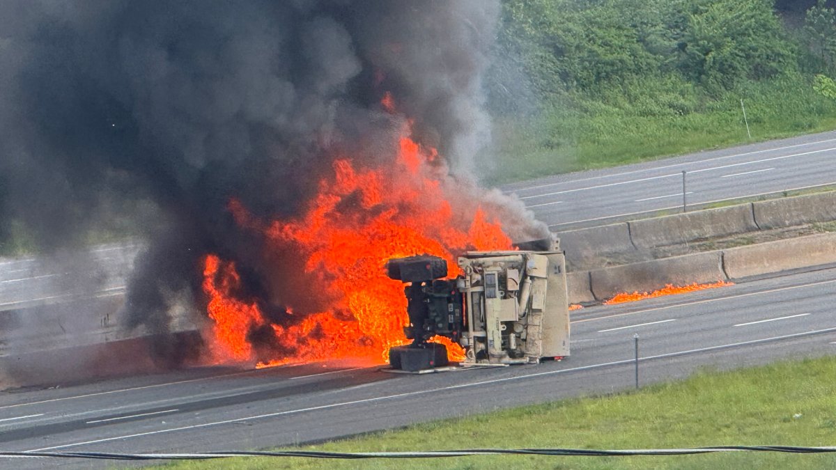 Mass. National Guard truck catches fire on I-84 in Connecticut – NBC ...